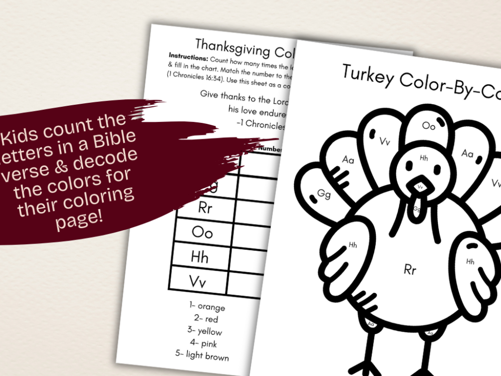 Thanksgiving Color-by-Code – Deeper KidMin