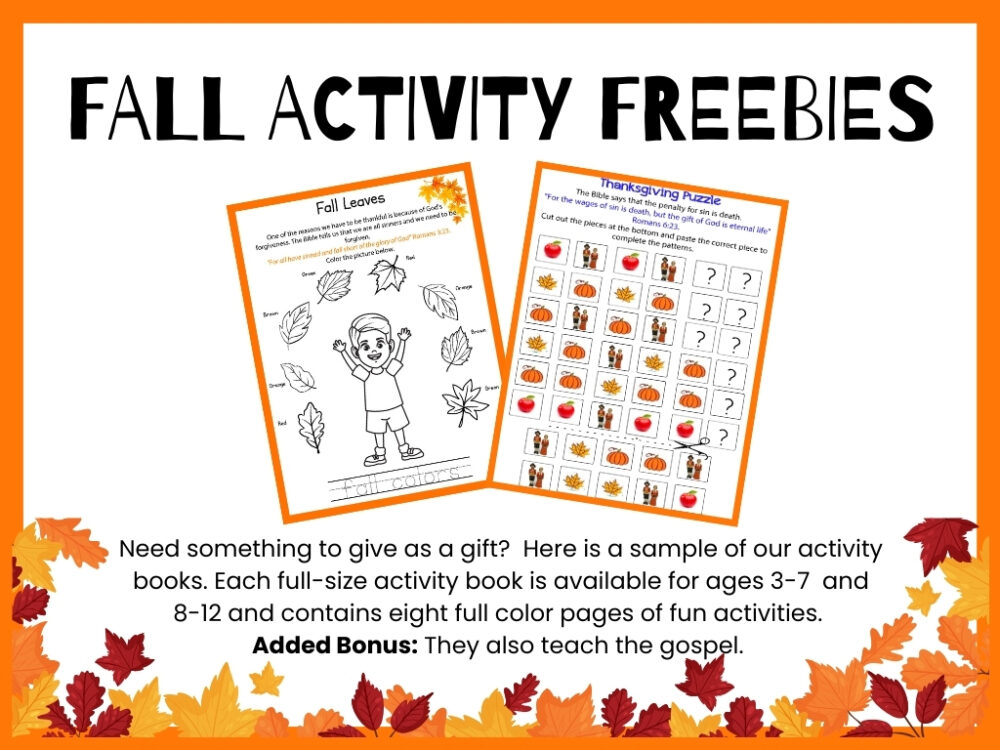 Fall Activity Page Freebies – Deeper KidMin