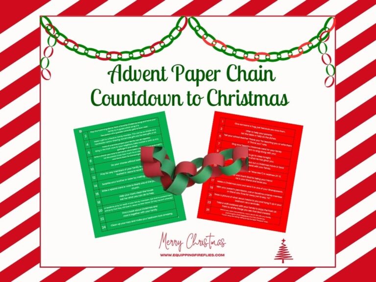 Christmas Countdown Paper Chain Printable Activity – Deeper KidMin