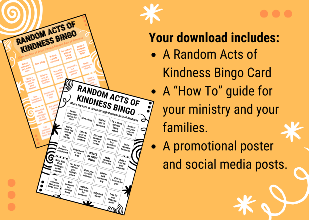 Random Acts of Kindness Bingo – Deeper KidMin
