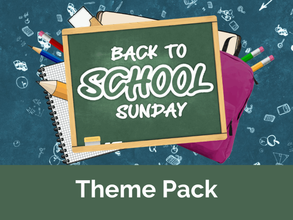 Back To School Sunday Crazy Chalkboard – Theme Pack – Deeper KidMin