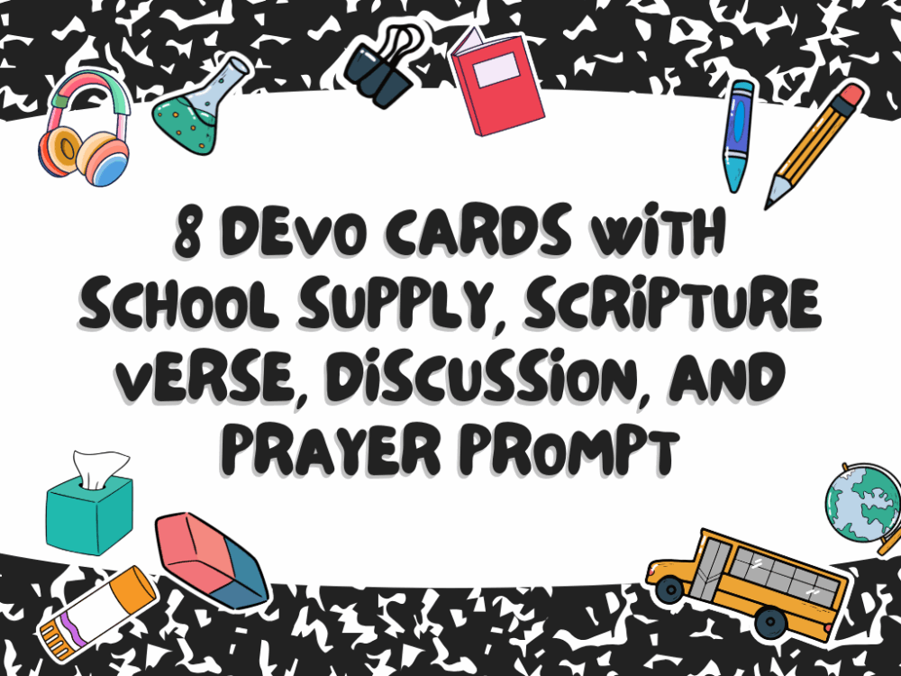 Scripture School Supplies: Back-to-School Family Devotion Cards ...