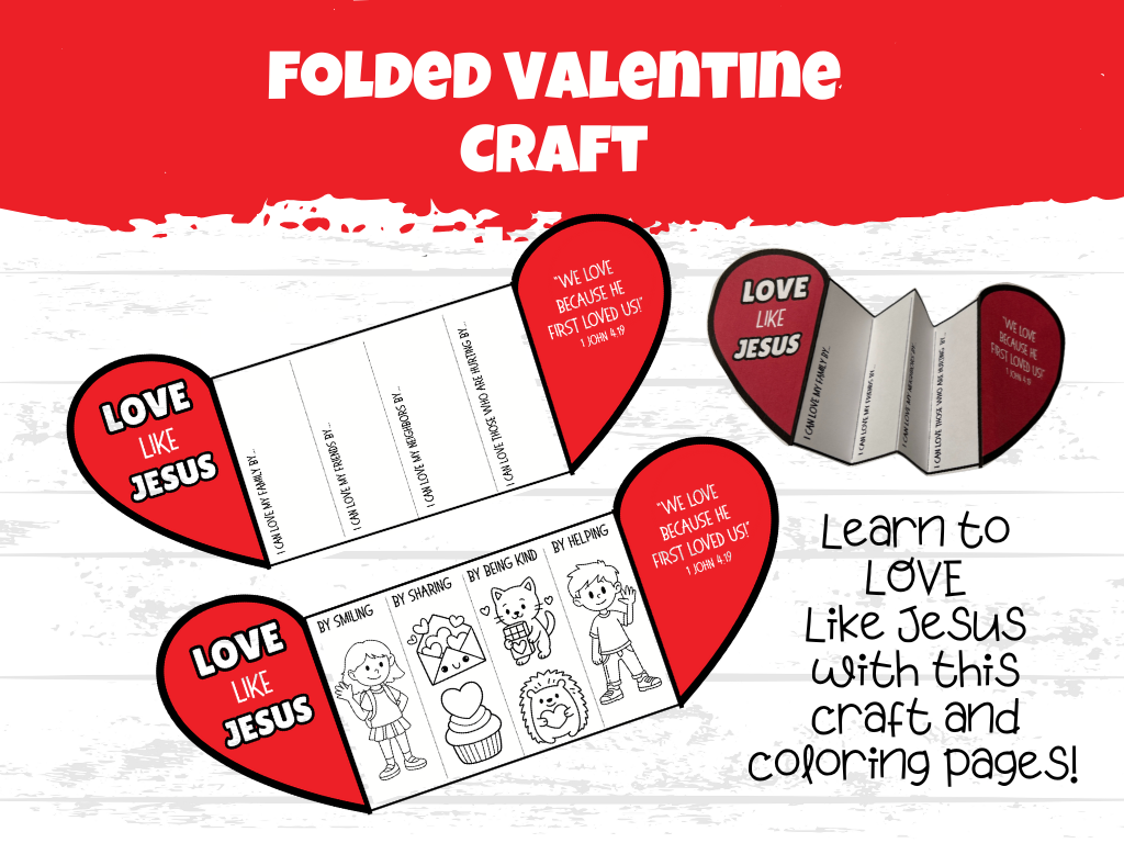 Folded Valentine Craft – Deeper KidMin